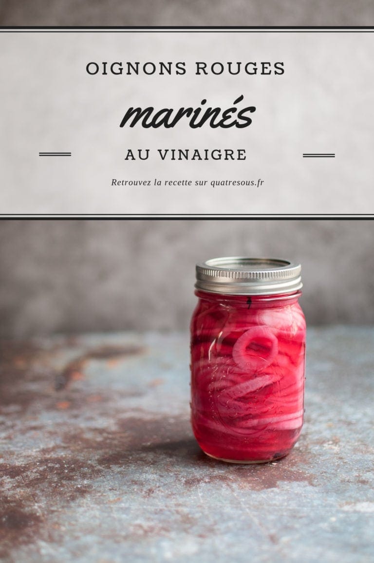 Oignons rouges marinés au vinaigre, pour vos sandwiches et vos salades